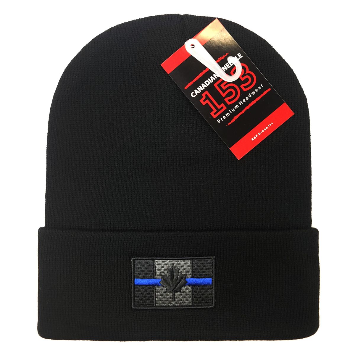 TBL Canada Flag Knit Toque - Cuff, Black - Toronto Screen Printing ...