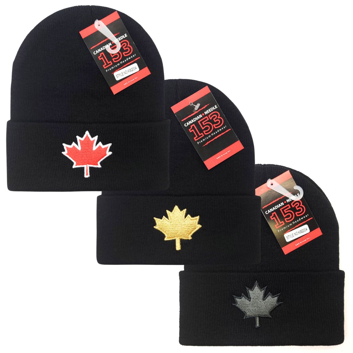 Canada Leaf Knit Toque - Cuff, Multi-Coloured - Toronto Screen Printing ...