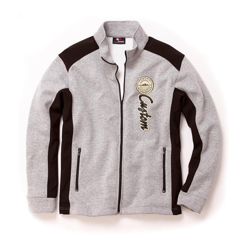 JK535 - Custom Unlined fleece jacket with soft shell inserts - Toronto ...