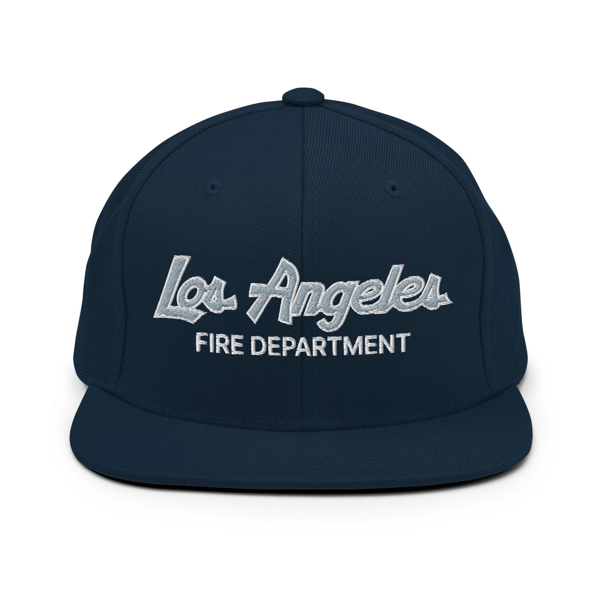 LAFD Los Angeles Fire Department Vintage Sports Script Embroidered Flat ...