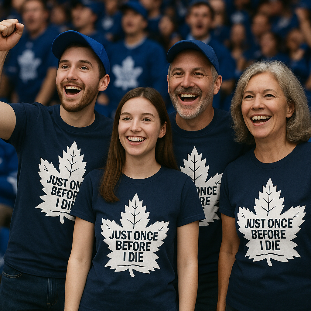 Just Once Before I Die" Maple Leaf Fanfare Tee – True North Edition ...